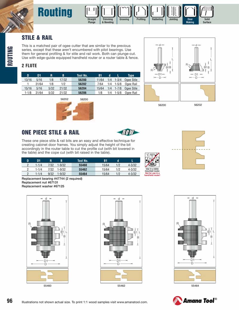 Amana 55460 ONE PIECE CONCAVE STILE & RAIL