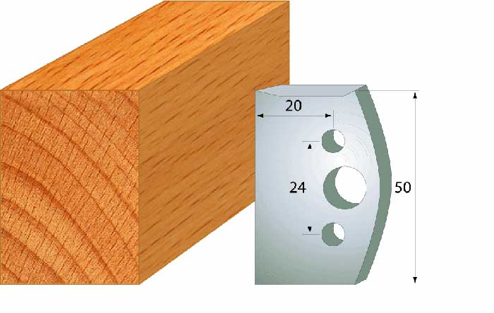 CMT 690.500 50mm Profile Knives For Insert Shaper System - Pair Knives ...