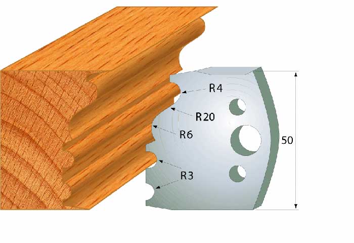 CMT 690.513 50mm Profile Knives For Insert Shaper System - Pair Knives ...