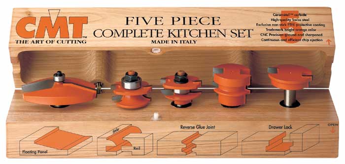CMT 800.510.11 Five Piece Complete Kitchen Bevel Angle Raised Panel ...