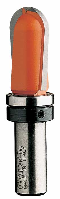 CMT 814.160.11B 5/8" Diameter X 3/8" Cutting Length 2-Flute Top Bearing ...