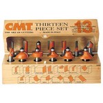 CMT 800.505.11 Router Bit Assortment, 13-Piece 1/2" Shank, In Wooden Case